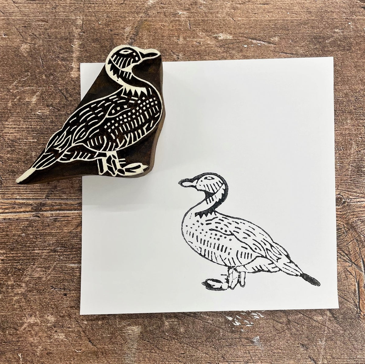 Indian Wooden Printing Block - Country Duck – The Indian Block Print Co.