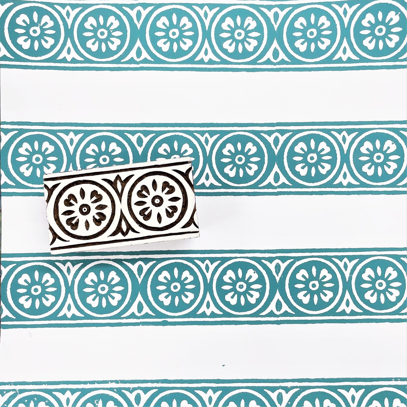 Indian Circle Pattern Border SECONDS – The Indian Block Print Co.