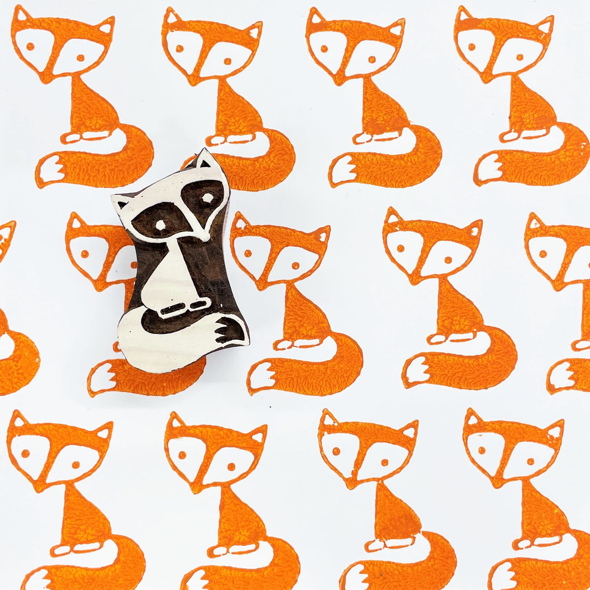 Funky Sitting Fox – The Indian Block Print Co.