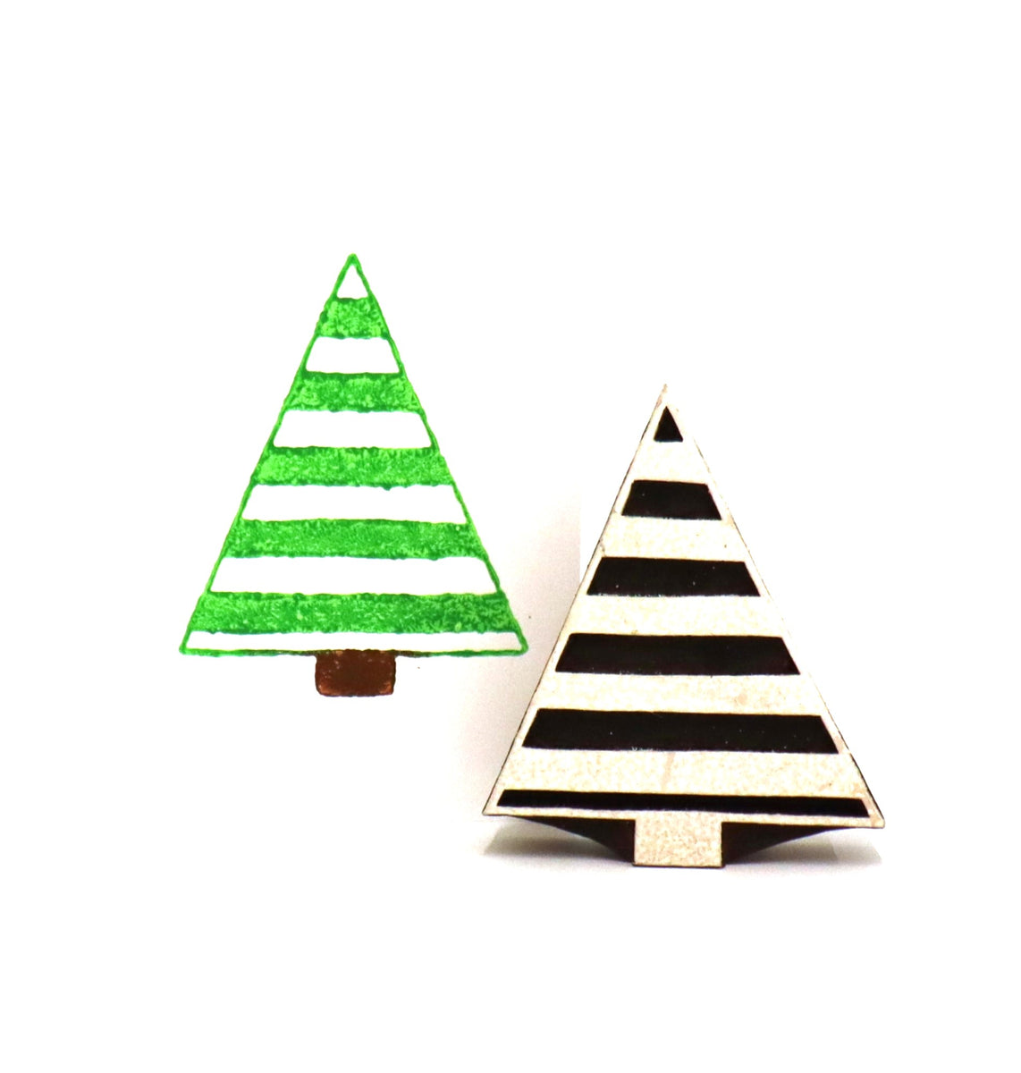 Large Striped Christmas Tree- Indian Printing Block – The Indian Block ...