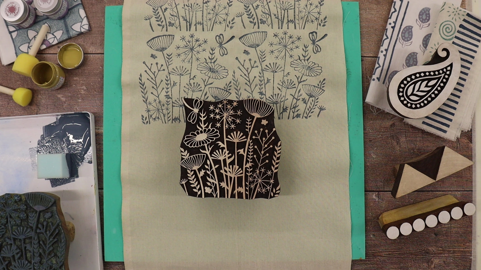 Traditional Printing Block - Meadow – The Indian Block Print Co.