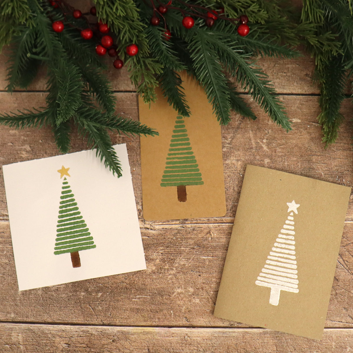 Tall Striped Christmas Tree- Indian Printing Block – The Indian Block ...
