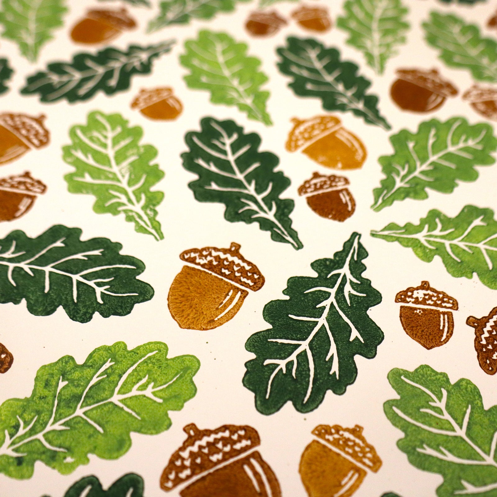 The Crafty Lass - Oak Leaf & Acorns – The Indian Block Print Co.