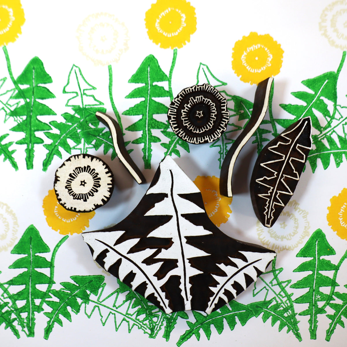 The Crafty Lass - Dandelion Set – The Indian Block Print Co.