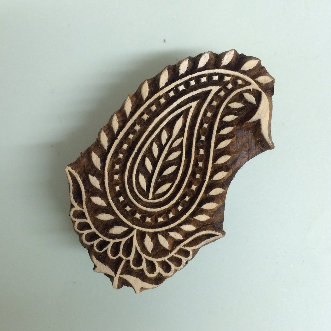 Indian Wooden Printing Block - Paisley leaf 2 – The Indian Block Print Co.