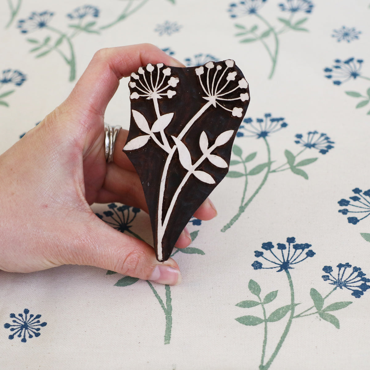 Indian Wooden Printing Block - Botanical Floral Design – The Indian ...