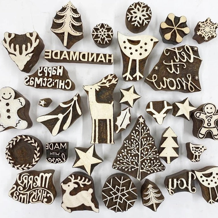 Christmas- Block Printing Hire Kit – The Indian Block Print Co.