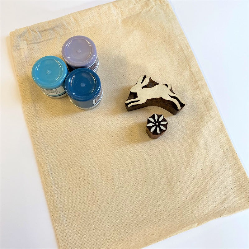 Complete Block Printing Kit- Leaping Hare & Flower – The Indian Block Print Co.