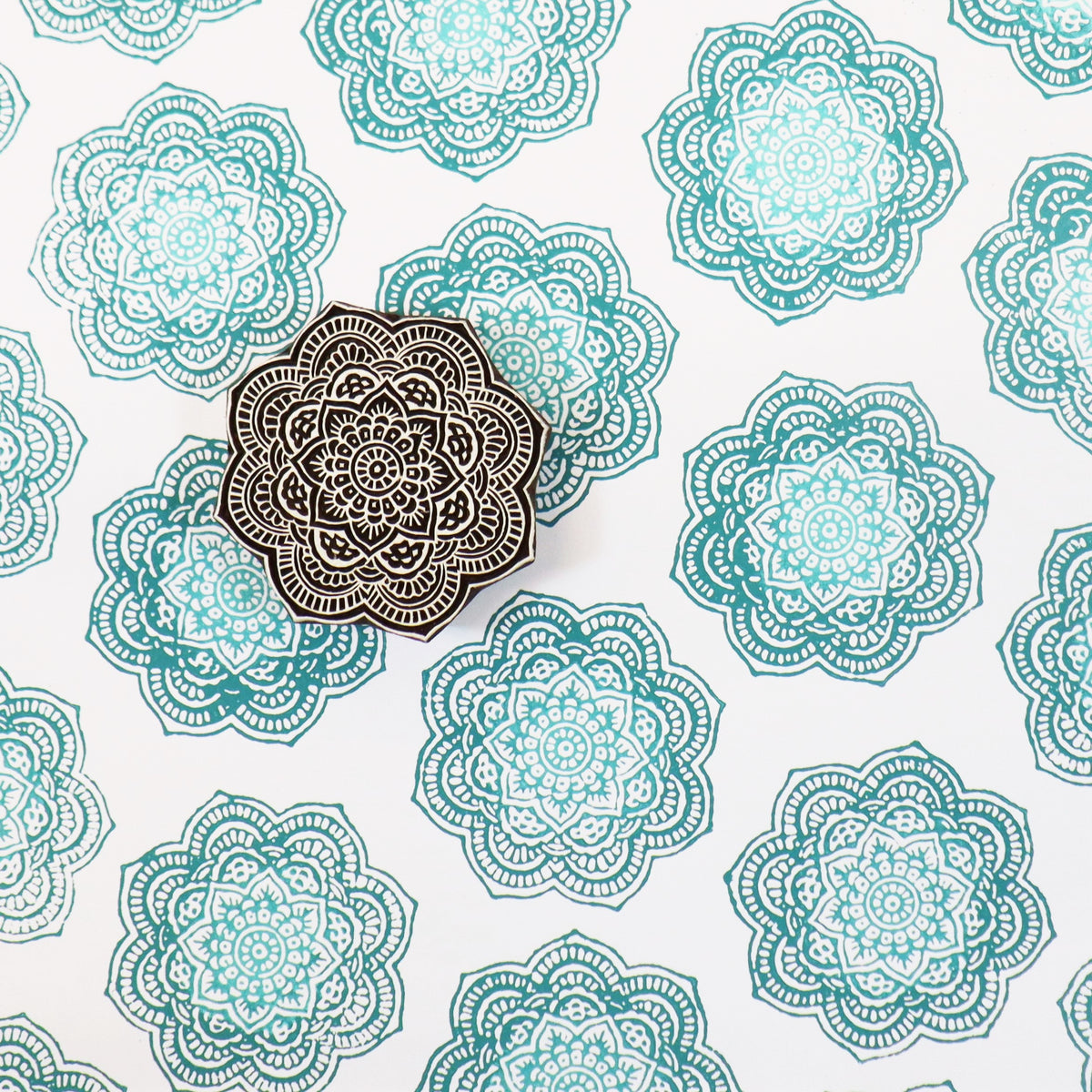 Indian Wooden Printing Block - Detailed Indian... – The Indian Block ...