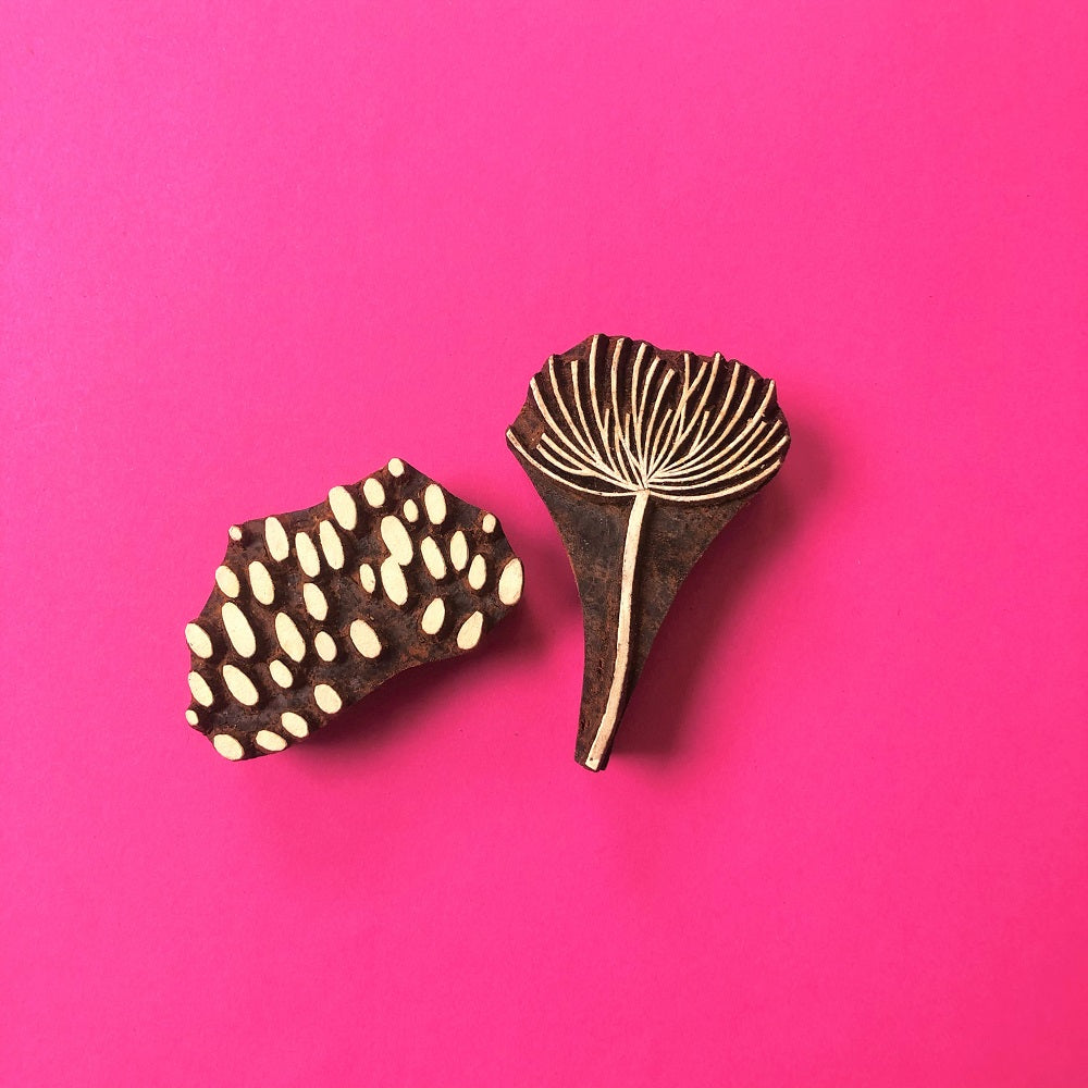 Indian Wooden Printing Block - 2 Part Wild Seeds – The Indian Block ...