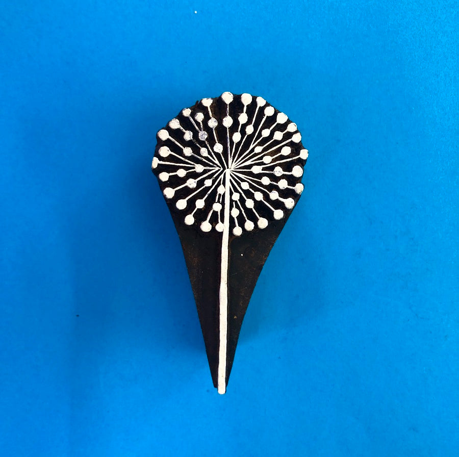 Indian Wooden Printing Block - Dandelion – The Indian Block Print Co.