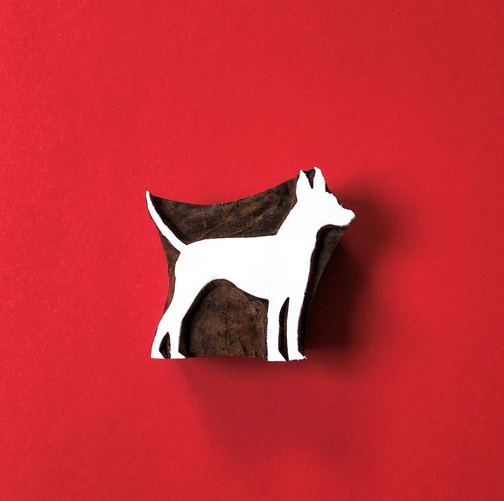 Indian Wooden Printing Block - Dog – The Indian Block Print Co.