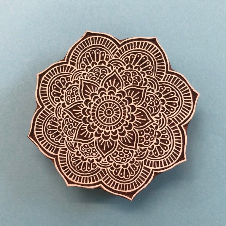 Indian Wooden Printing Block - Large Detailed... – The Indian Block ...