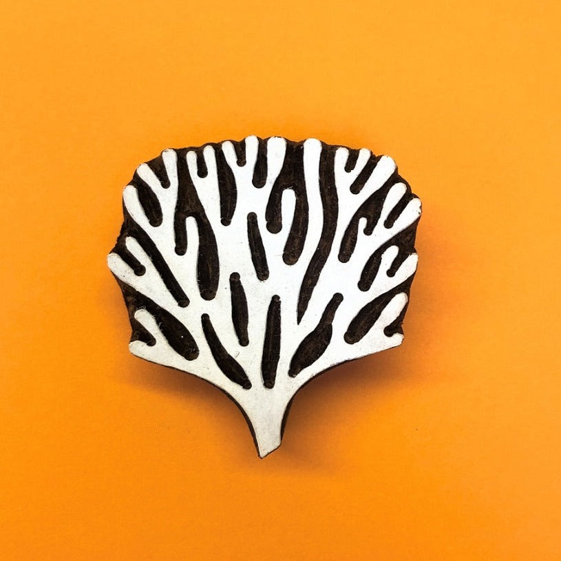 Indian Wooden Printing Block - Large Seaweed – The Indian Block Print Co.