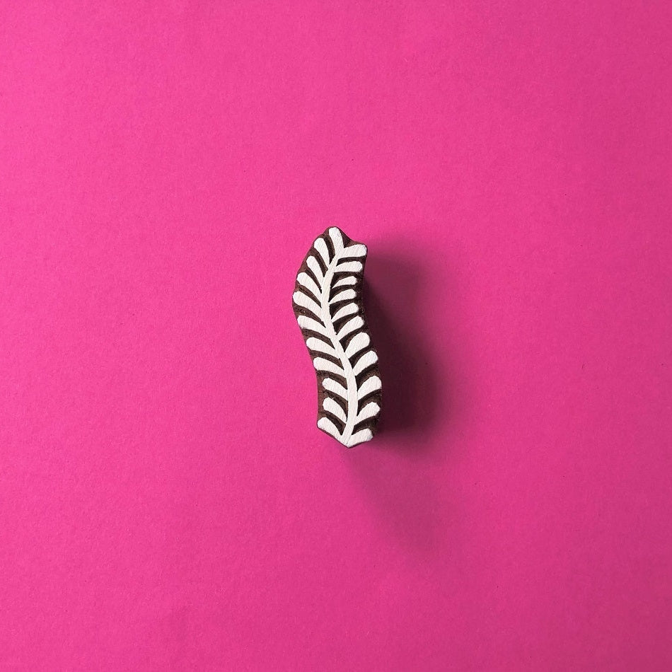 Indian Wooden Printing Block - Simple Seaweed – The Indian Block Print Co.