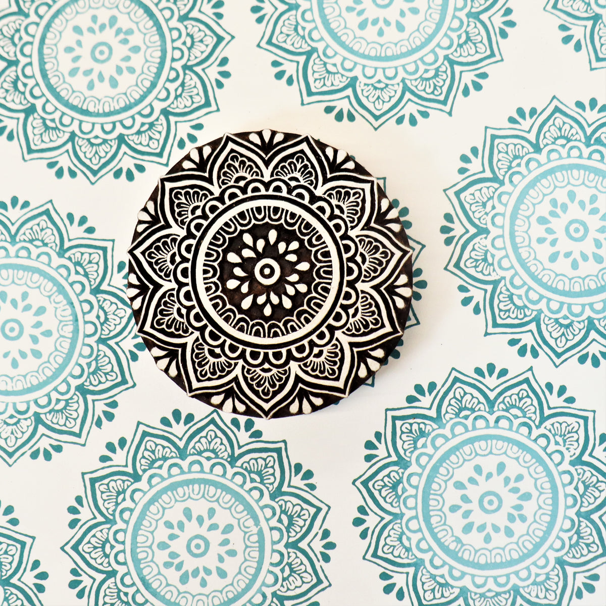 Indian Wooden Printing Block - Large Indian Mandala – The Indian Block ...