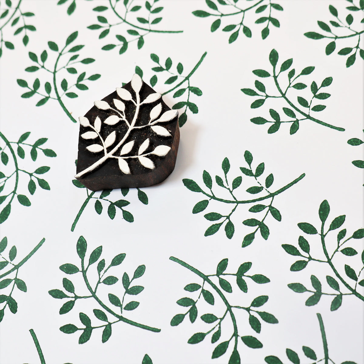 Indian Wooden Printing Block - Leaf Bunch – The Indian Block Print Co.