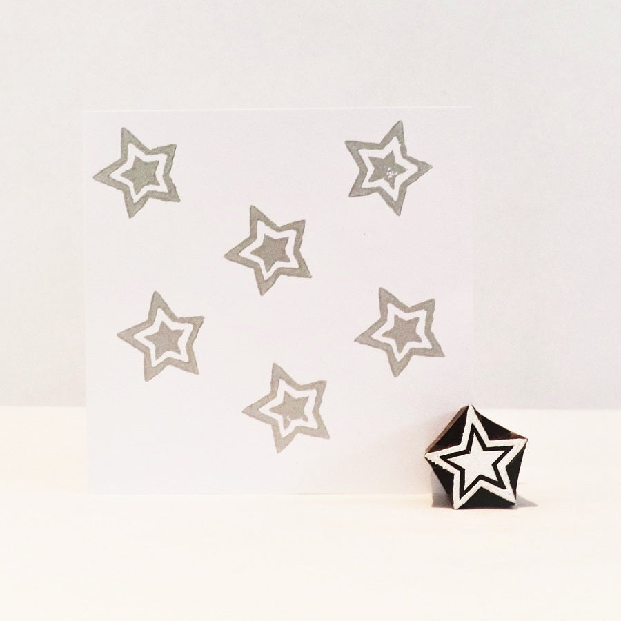 Block Craft- Indian Wooden Printing Block Small Double Star – The ...