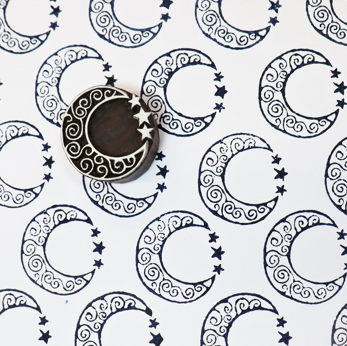 Indian Wooden Printing Block - Moon & Stars - LAST... – The Indian ...