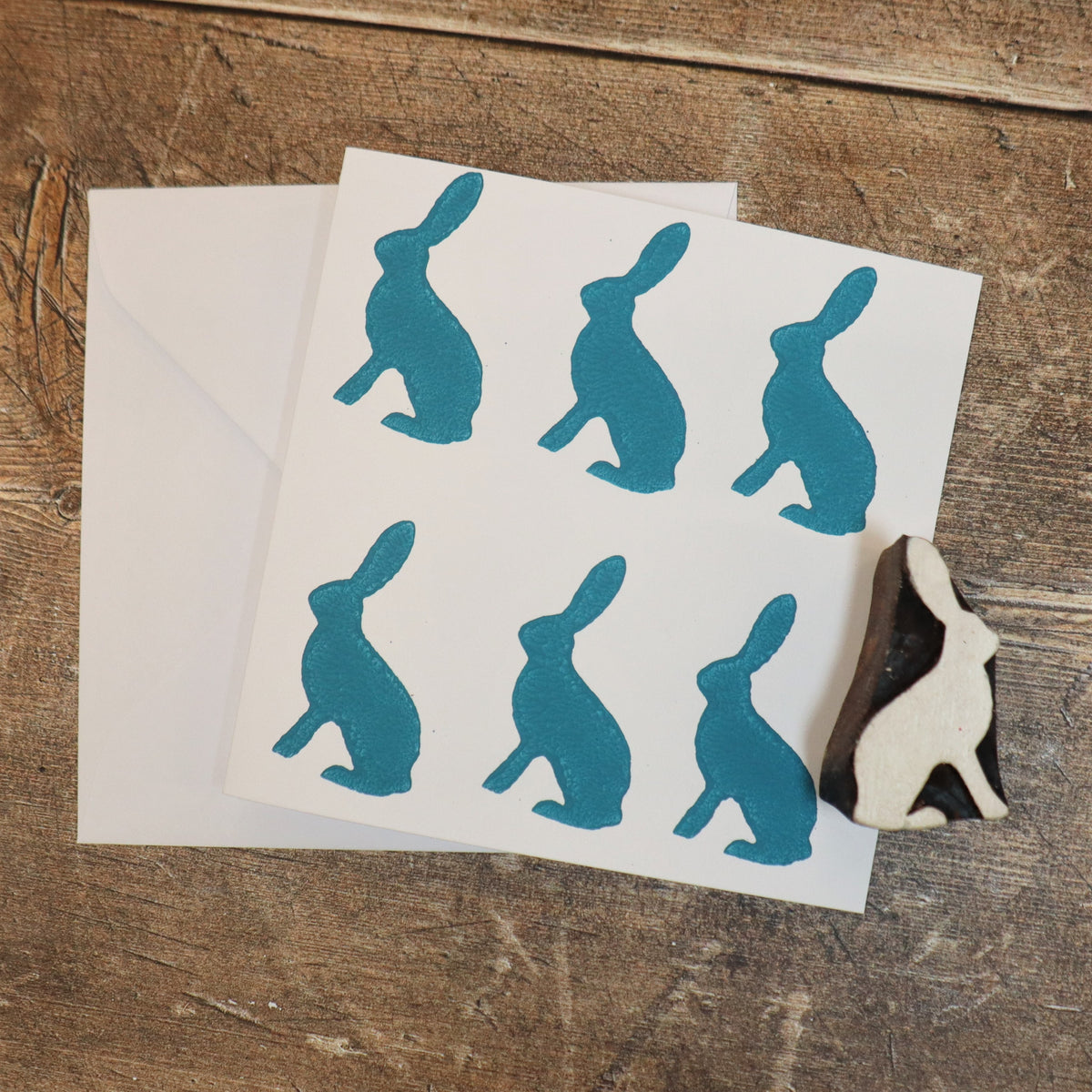 Indian Wooden Printing Block - Small Sitting Rabbit – The Indian Block ...
