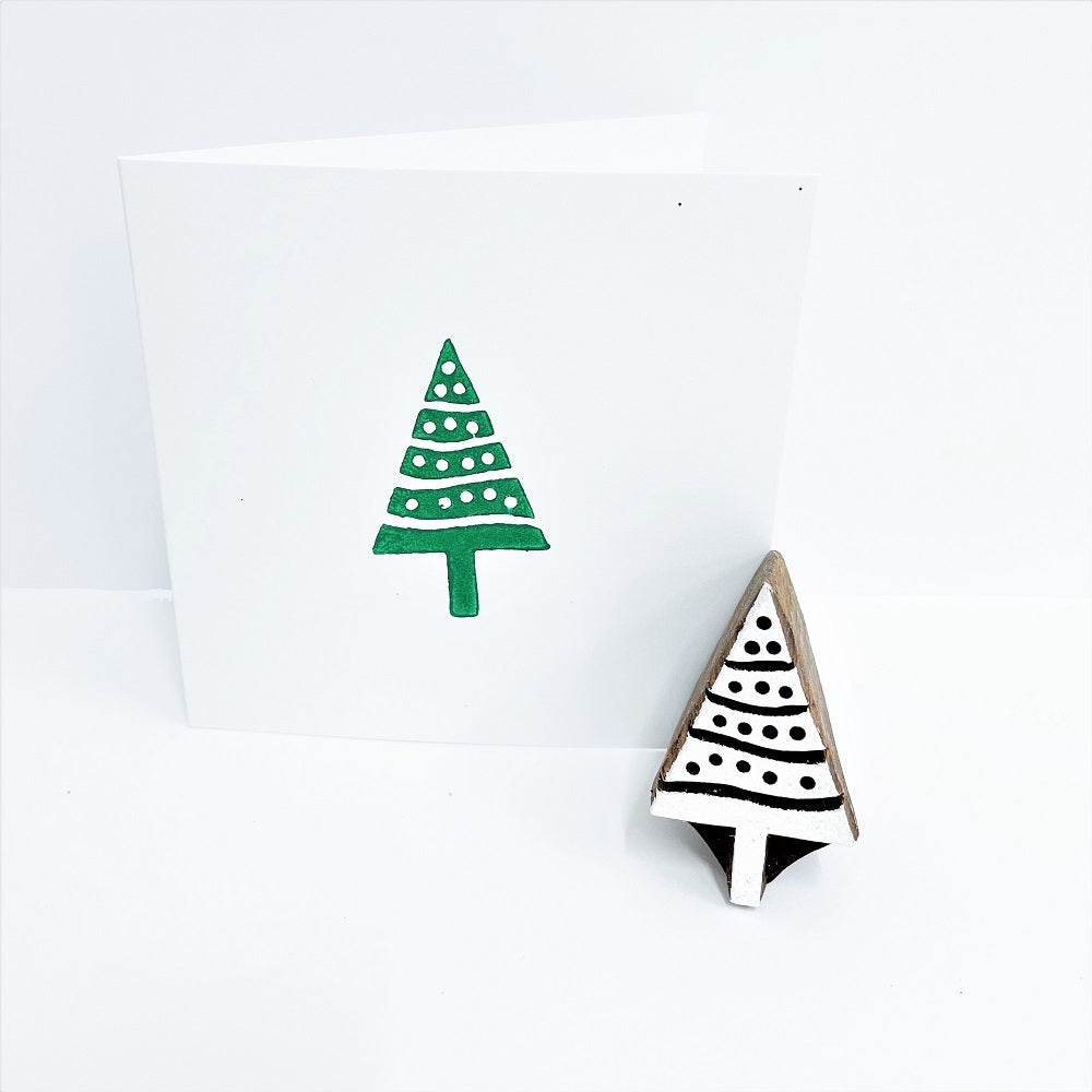 *New* Small Spotty Christmas Tree – The Indian Block Print Co.